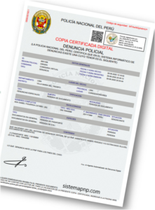 Guía para el registro de denuncia en linea por pérdida de documento - Sistemas PNP